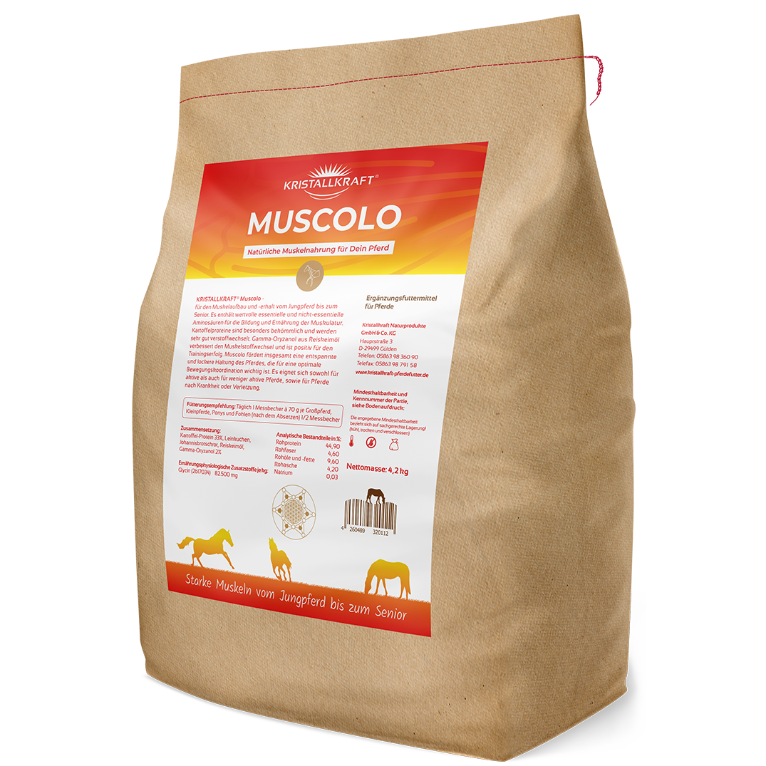 Kristallkraft Muscolo - Natürliche Muskelnahrung für Dein Pferd