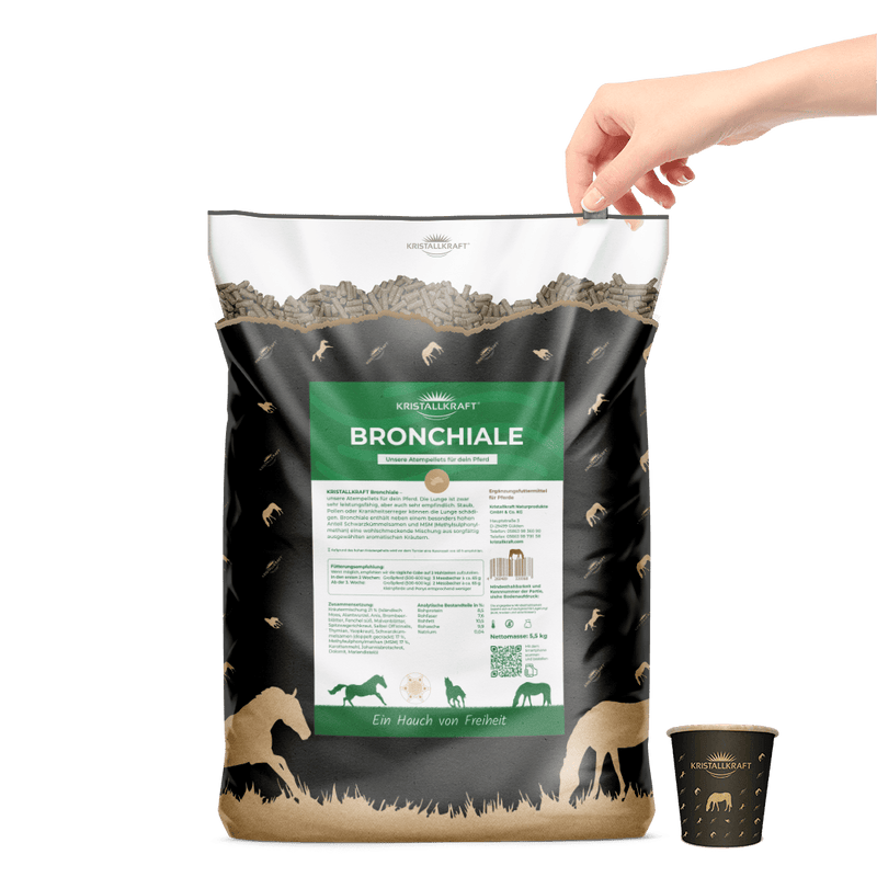 Kristallkraft Bronchiale - Kräuterpellets für dein Pferd